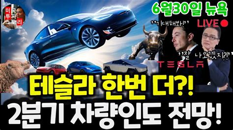 테슬라 운명의 2분기 딜리버리 예상 한번 더 폭발 Tsla Tesla 차량인도 2024 Youtube