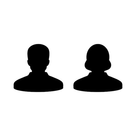 男の子と女の子のアイコン ベクトル ユーザー人プロフィール アバター シンボル プレミアムベクター
