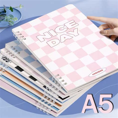 A5 Coil Notebook 60 Sheets 1pcs Thickened Checkerboard Horizontal