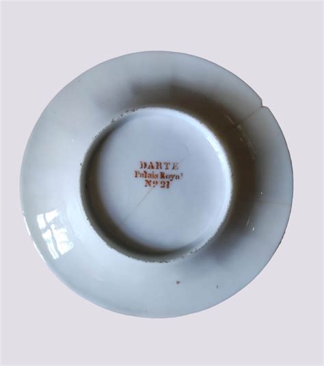 Proantic Tasse Et Sous Tasse Porcelaine Paris Décor Charles X