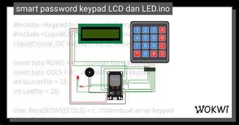 Smart Password Keypad Lcd Dan O Wokwi Esp32 Stm32 Arduino