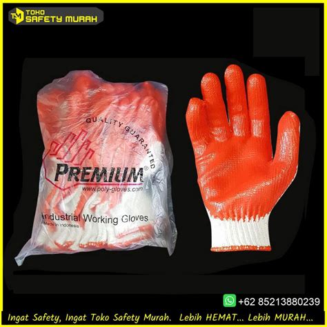 Sarung Tangan Lapis Karet Latex Premium Anti Slip Licin Industrial Gloves Kerja Proyek Tukang