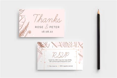 Template For Rsvp Cards For Wedding