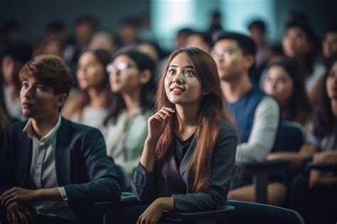 Premium AI Image Students Listening To Lecture At A Lecture Theatre