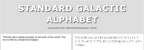 The Standard Galactic Alphabet Translator Photos Alphabet Collections