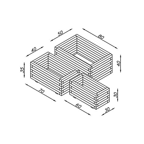 Royal Rectangular Planter 8 Layers H38 X 50 X 80 Cm Jagram Garden