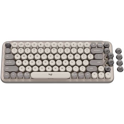 Logitech Pop Keys Wireless Keyboard Mist Sand Officeworks