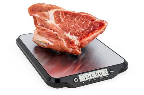 생 돼지고기로 비늘을 비늘로 비늘로 비늘로 비늘 흰색 배경에서 격리된 3d 렌더링 3차원 형태에 대한 스톡 사진 및 기타 이미지