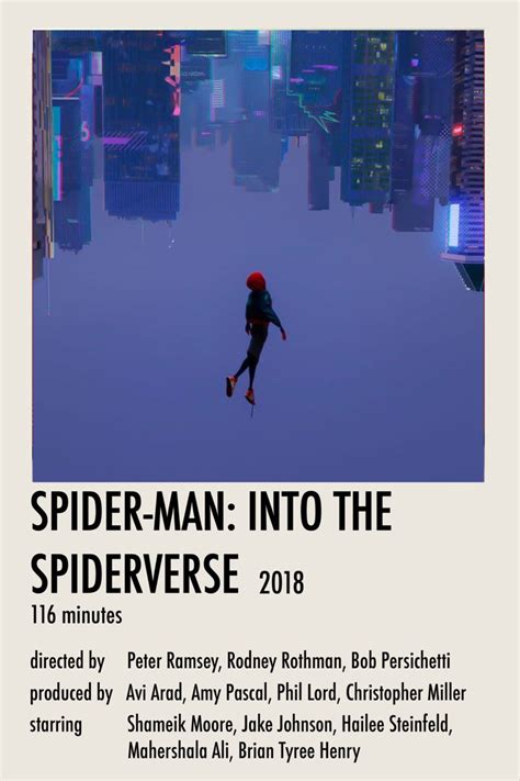 Spider Man Into The Spider Verse Minimal Polaroid Movie Poster