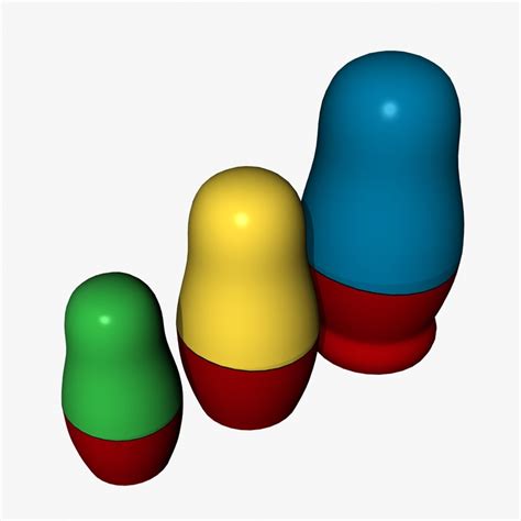 3d Model Russian Nested Dolls