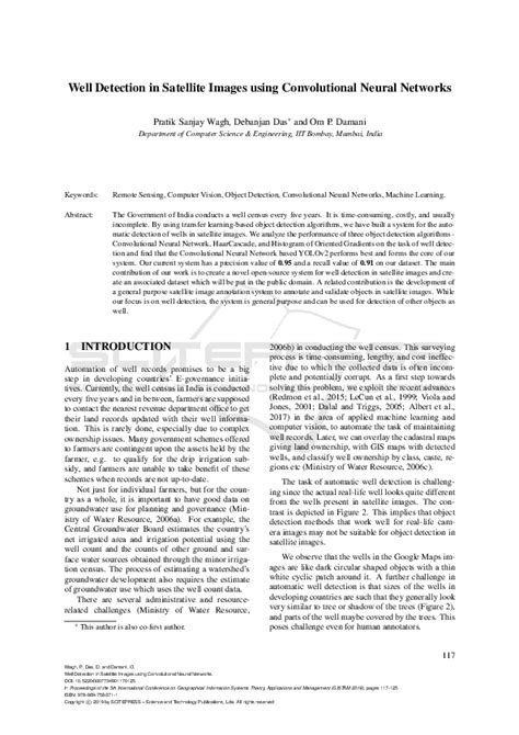 Pdf Well Detection In Satellite Images Using Convolutional Neural Networks Om Damani