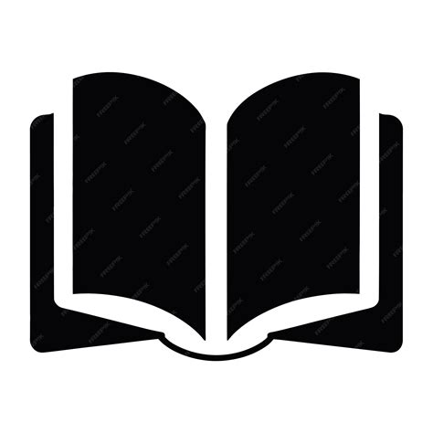 Premium Vector Open Book Icon Silhouette Vector