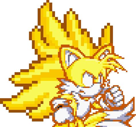 Turbo Tails In Sonic Battle Pixel Art By Andreirei In 2022 Pixel