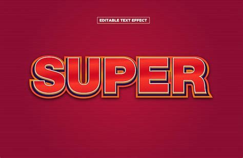 Premium Vector Super Text Effect Editable Vector