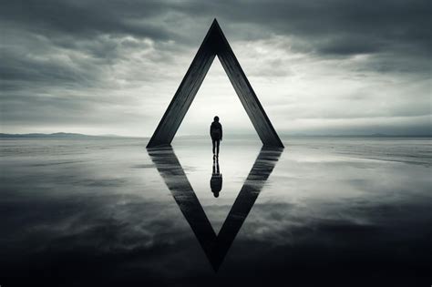 Premium Ai Image Infinite Triangular Journey