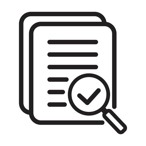 Magnifying Glass Check Document Icon Papers With Business Report And