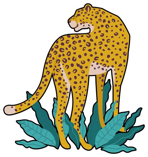 Leopard Retro Wall Stickers Tenstickers