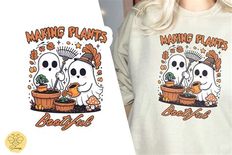 Making Plants Bootiful Cute Ghost Png Graphic By Beedrawings · Creative Fabrica