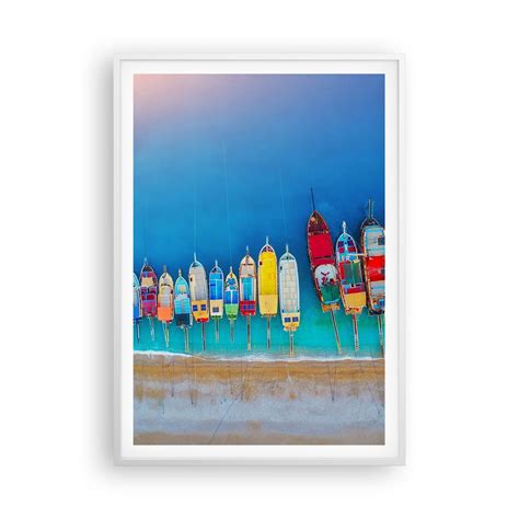 Obraz Plakat Z lotu ptaka 70x100cm Krajobraz Plaża Morze Foto