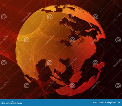 Data Globe Stock Illustration Illustration Of China Network 4221094