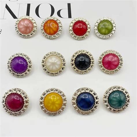 Sas New Model Customized Colour Buttons Resin Metal Button Pearl