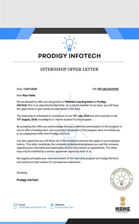 riya yadav on linkedin prodigyinfotech internship