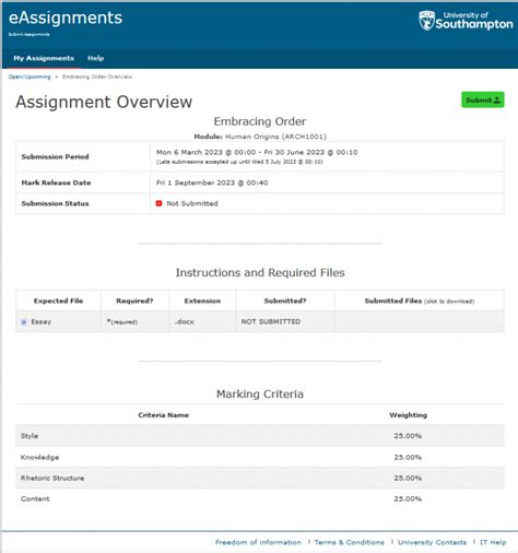 Eassignments How To Submit To Or View Upcoming Assignments Elearning