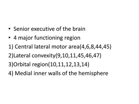 SOLUTION Frontal Lobe Studypool