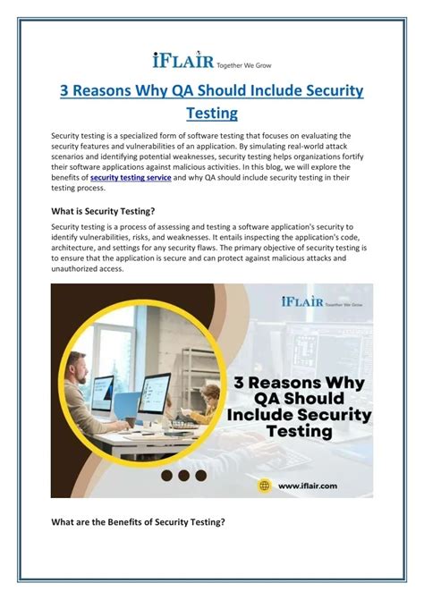 Ppt 3 Reasons Why Qa Should Include Security Testing Powerpoint