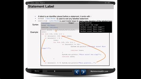 Corejava Chapter 13 Flow Controls Break Continue Label Youtube
