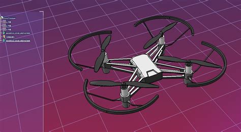 四轴飞行无人机简易原型造型3d图纸 Stp格式 Keryi