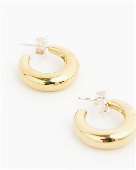 Mohawk General Store Leigh Miller Mini Bubble Hoops In Brass