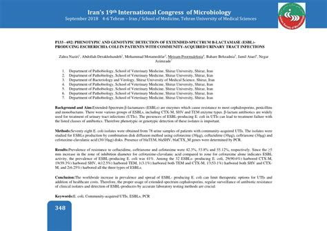 Pdf Phenotypic And Genotypic Detection Of Extended Spectrum Β Lactamase Esbl Producing