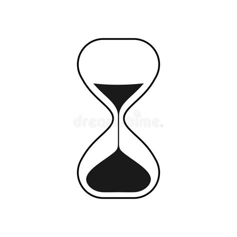 Classic Hourglass Retro Timer With Sand For Time Stock Illustration Illustration Of Simple