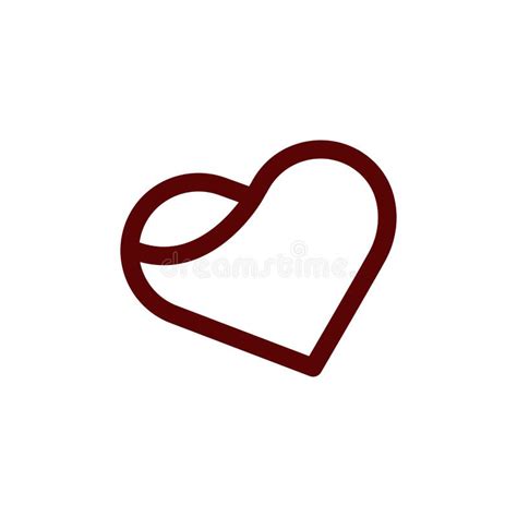 Simple Minimal Heart Shape Logo Design Stock Vector Illustration Of