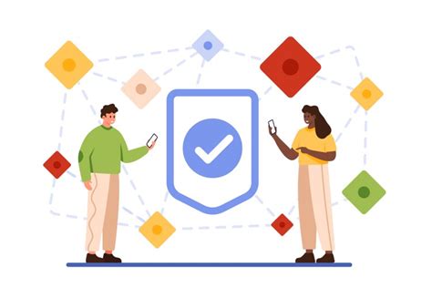 Decentralized Application For Peer To Network Vector Image