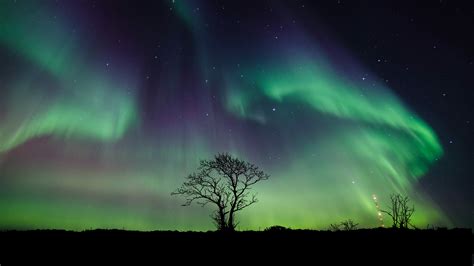Aurora Borealis Wallpaper K K Northern Lights Night