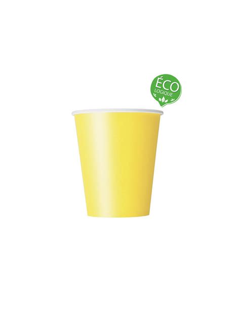 14 Gobelets Jaune 27 Cl écologique