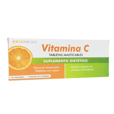 VITAMINA C 500 MG TABLETAS MASTICABLES BP Brix Medic Productos farmacéuticos