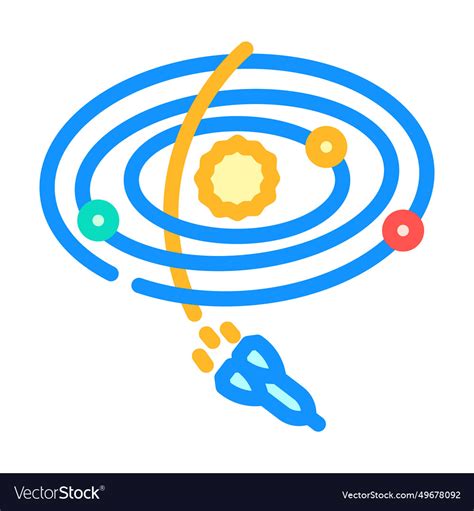 Interstellar Travel Space Exploration Color Icon Vector Image