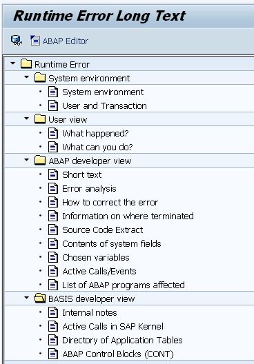 Abap Workbench How To Use System Logs And Short Dump Analysis