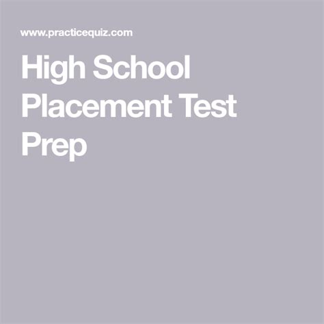 Free Printable High School Placement Test Printable Word Searches