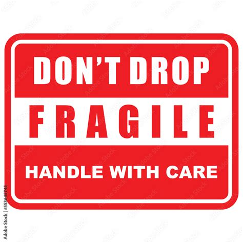 Dont Drop Fragile Handle With Care Stock Vector Adobe Stock