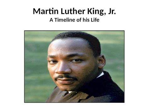 Pptx Timeline Of Martin Luther King Jrs Life Pdfslidenet