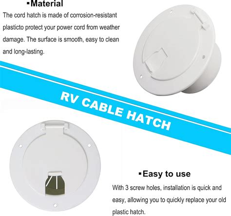 Rv Cable Hatch 5 Round Electrical Cable Hatch For 30 And 50 Amp Cords