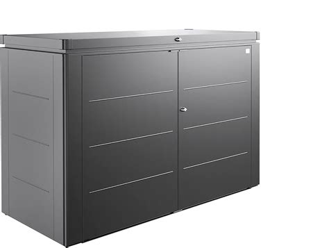 Biohort Highboard Outdoor Storage Box 450 Gallon Gray Galvanized Steel
