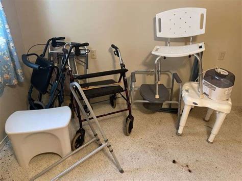 Three Walkers Bedside Commode 3 Shower Seats Bed Rails And Table Top