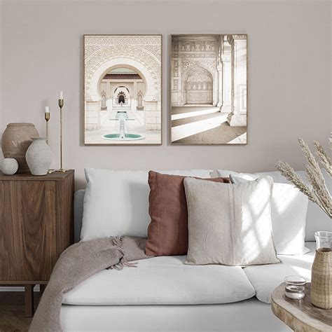 Wall Art Hassan Mosque Ii 2 Sets Canvas Prints Poster Prints Art
