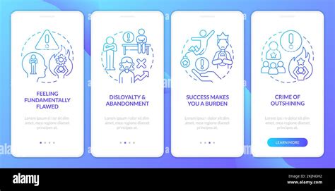 Hidden Personal Limitations Blue Gradient Onboarding Mobile App Screen