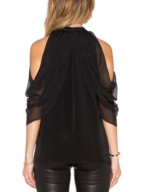 In All Bareness Cold Shoulder Top Firevogue